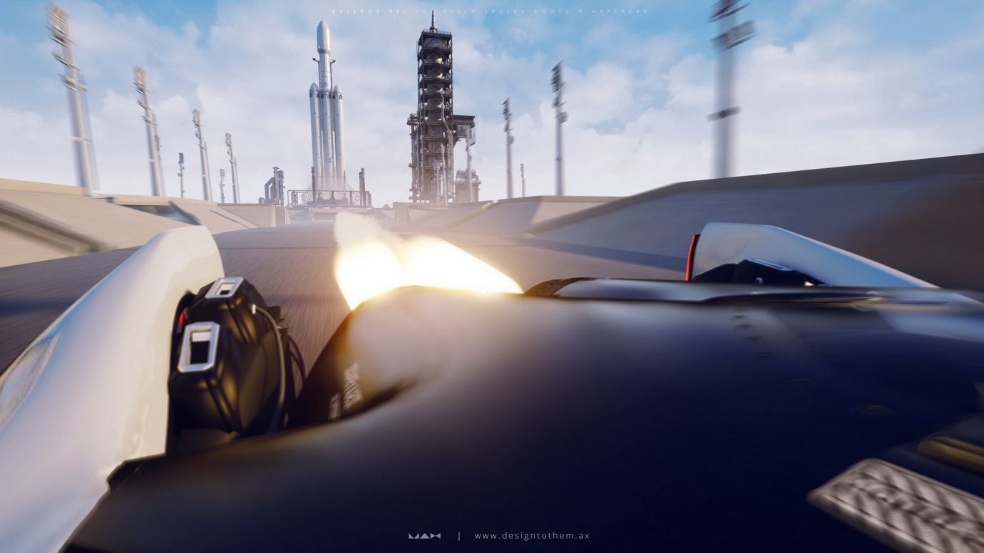 未來的Tesla Roadster就該這樣 專業汽車設計師的狂想Tesla SpaceX Model R搭載火箭推進器 馬力2,950匹 ...