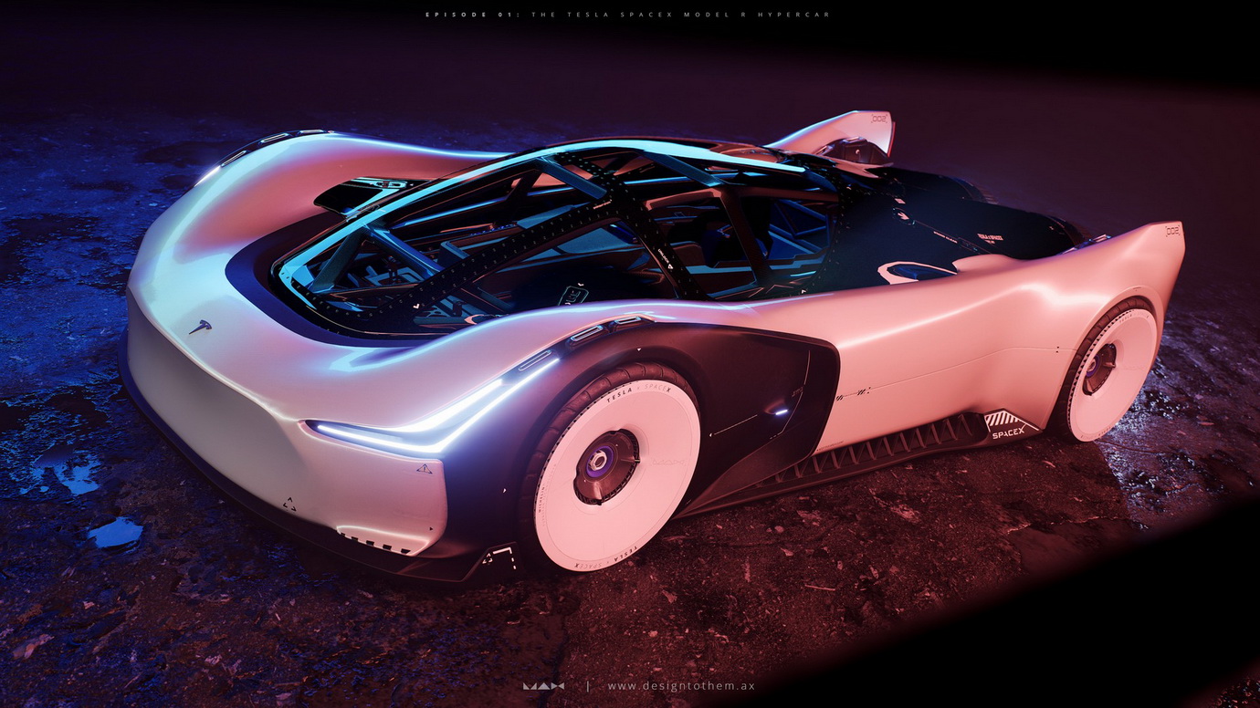 未來的Tesla Roadster就該這樣 專業汽車設計師的狂想Tesla SpaceX Model R搭載火箭推進器 馬力2,950匹 ...