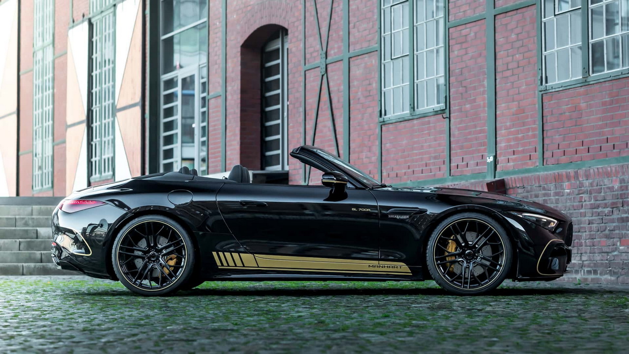 見識Manhart改造的707 hp M-AMG SL 63 Manhart代表性塗裝 22英寸輪圏 只生產10輛 | 癮車報